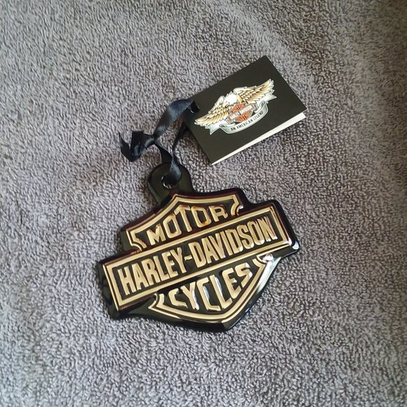 Harley-Davidson | Holiday | Harley Davidson Ceramic Bar Shield Ornament ...